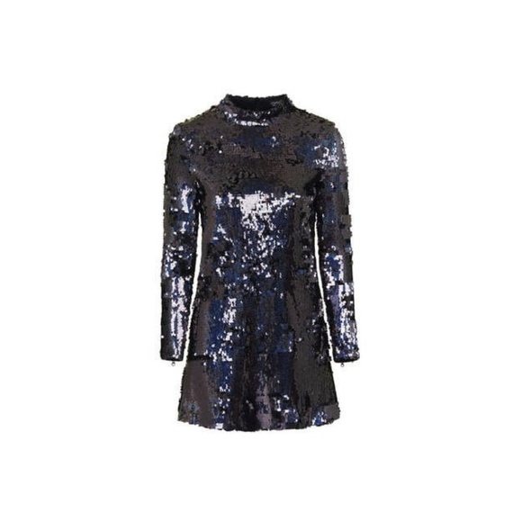 Topshop | Dresses | Topshop High Neck Sequin Dress Nwt | Poshmark